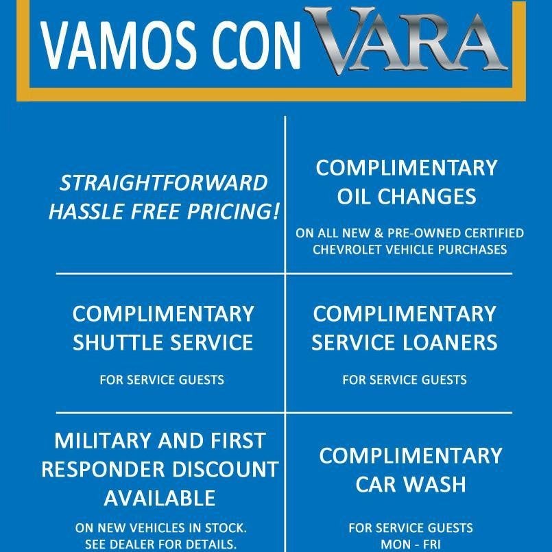 Vara Chevrolet is a Greater San Antonio Chevrolet dealer and a new car ...